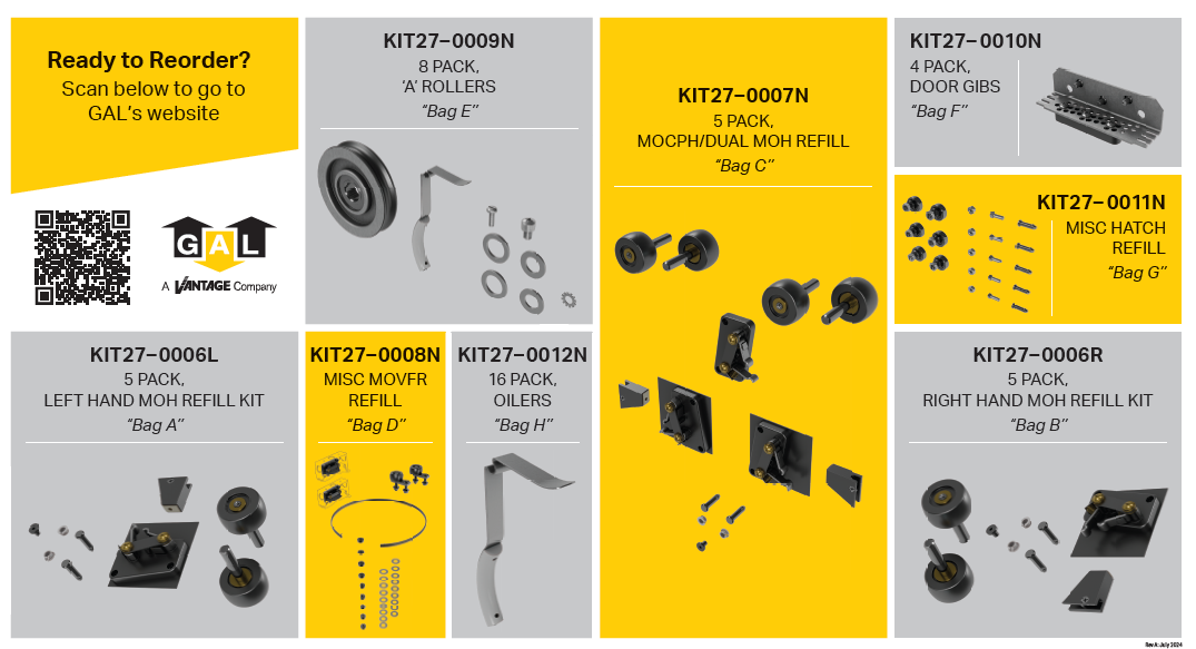 Door Maintenance Refresh Kits - Vantage Elevation